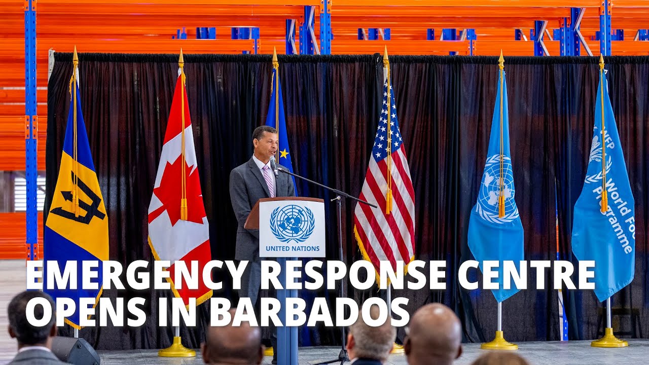 Emergency Response Center Opens in Barbados - YouTube