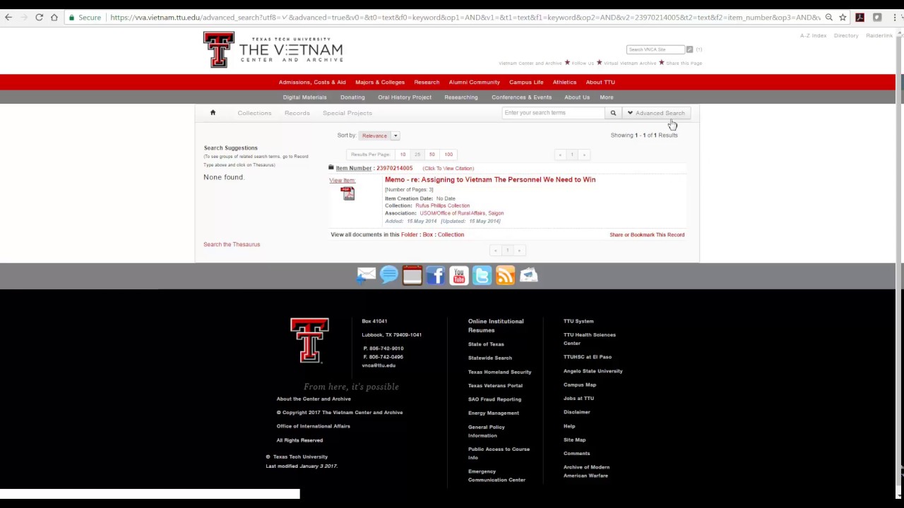 Virtual Vietnam Archive - Advanced Search - Video Guide - YouTube