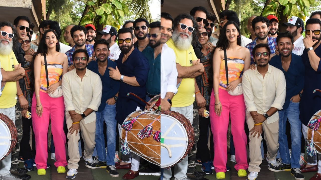 Team Gadar 2 with Simrat Kaur and Utkarsha Sharma at Anil Sharma office ...