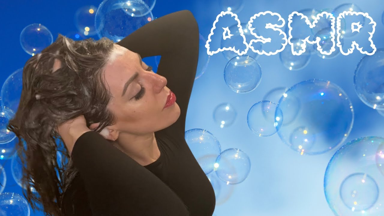 scalp massage and frothy hair wash | ASMR sleep + relaxation | no ...