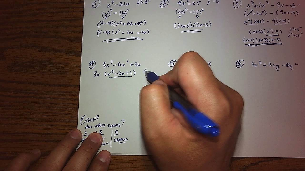 Section 5 6 More Factoring Examples - YouTube