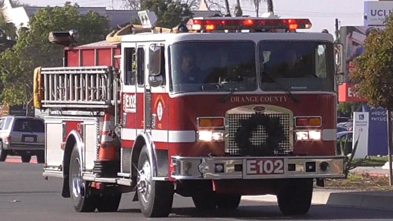 OCFA Engine 102 Responding - YouTube