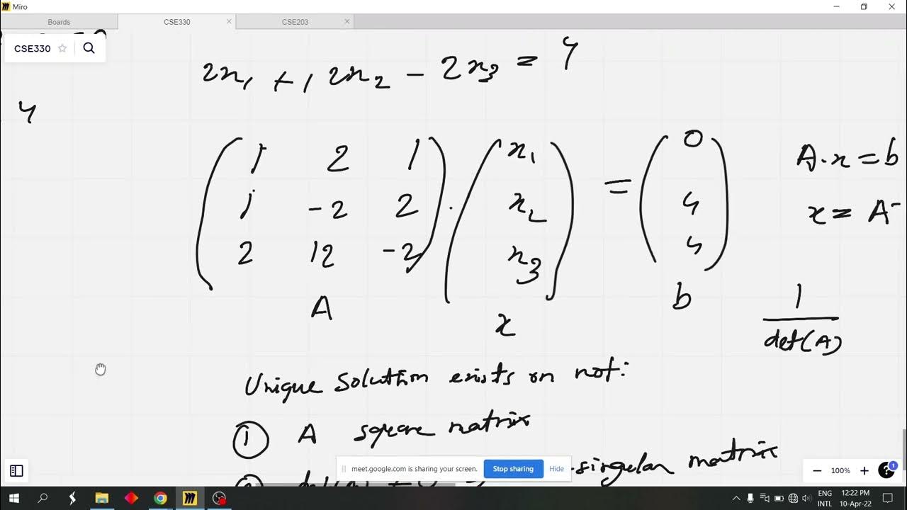 15 Gaussian Elimination method and LU decomposition 1 - YouTube