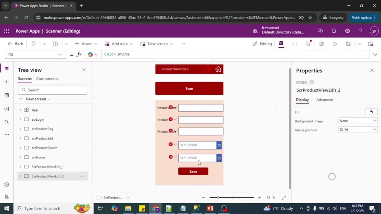 Fetch record onto a Form from database using Powerapps Barcode Scanner - YouTube