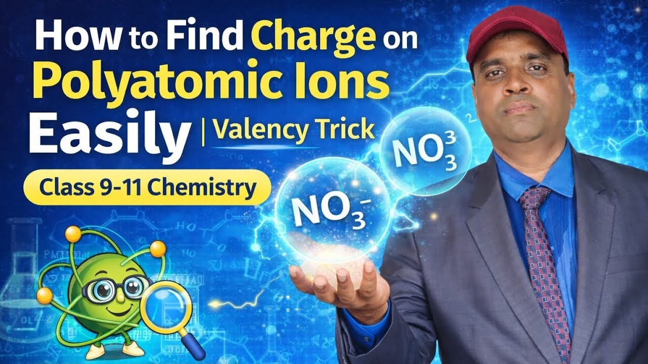 How to Find Charge on Polyatomic Ions Easily | Valency Trick | Class 9 ...