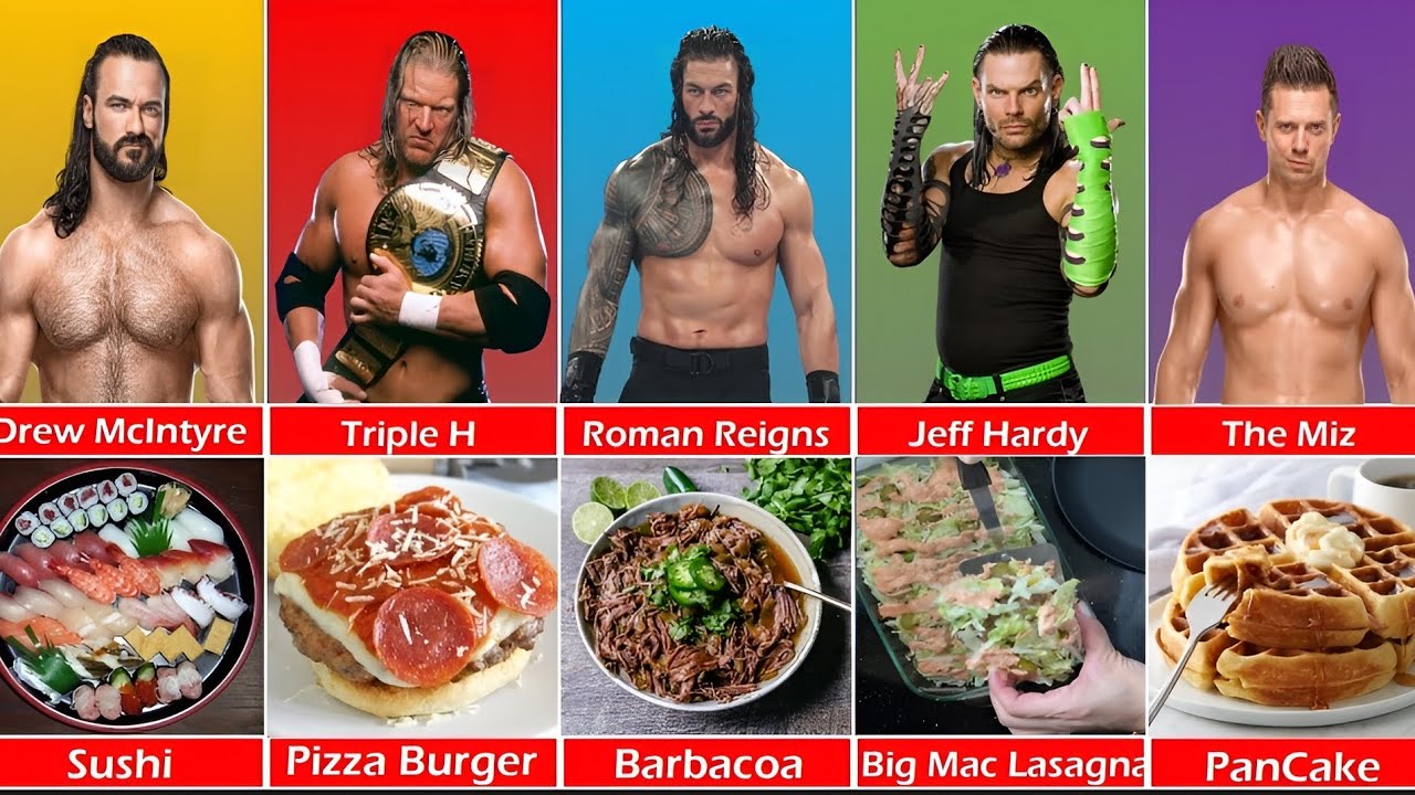 Favorite Food Of WWE Wrestlers - YouTube