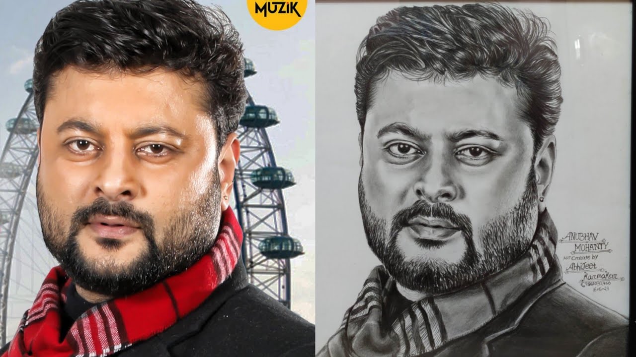 #anubhavmohanty🎨pencil shading #art portrait face pencil shading Puri ...