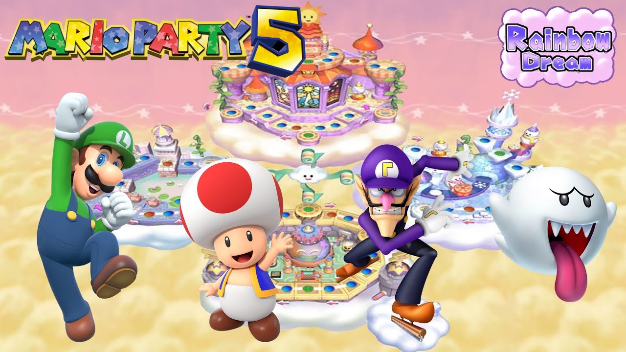 Mario Party 5 - Luigi vs Toad vs Waluigi vs Boo - Rainbow Dream - YouTube