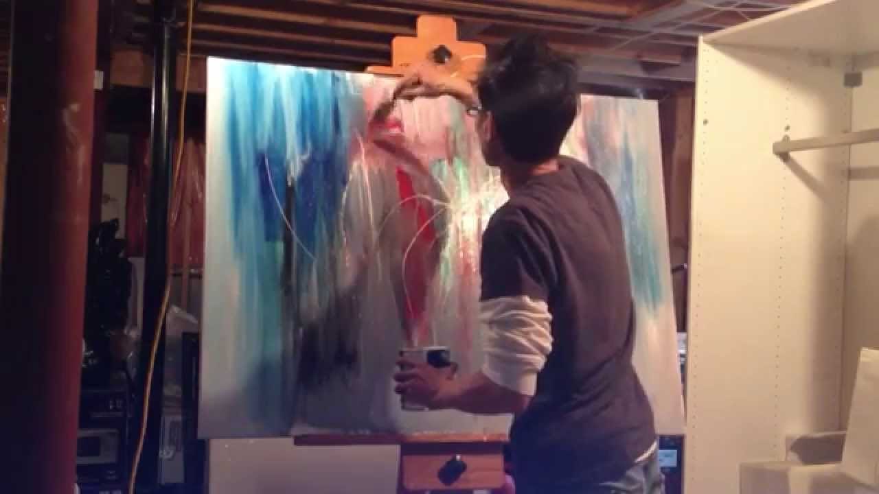 Spontaneous Abstract Painting - Part 2 of 3 - YouTube