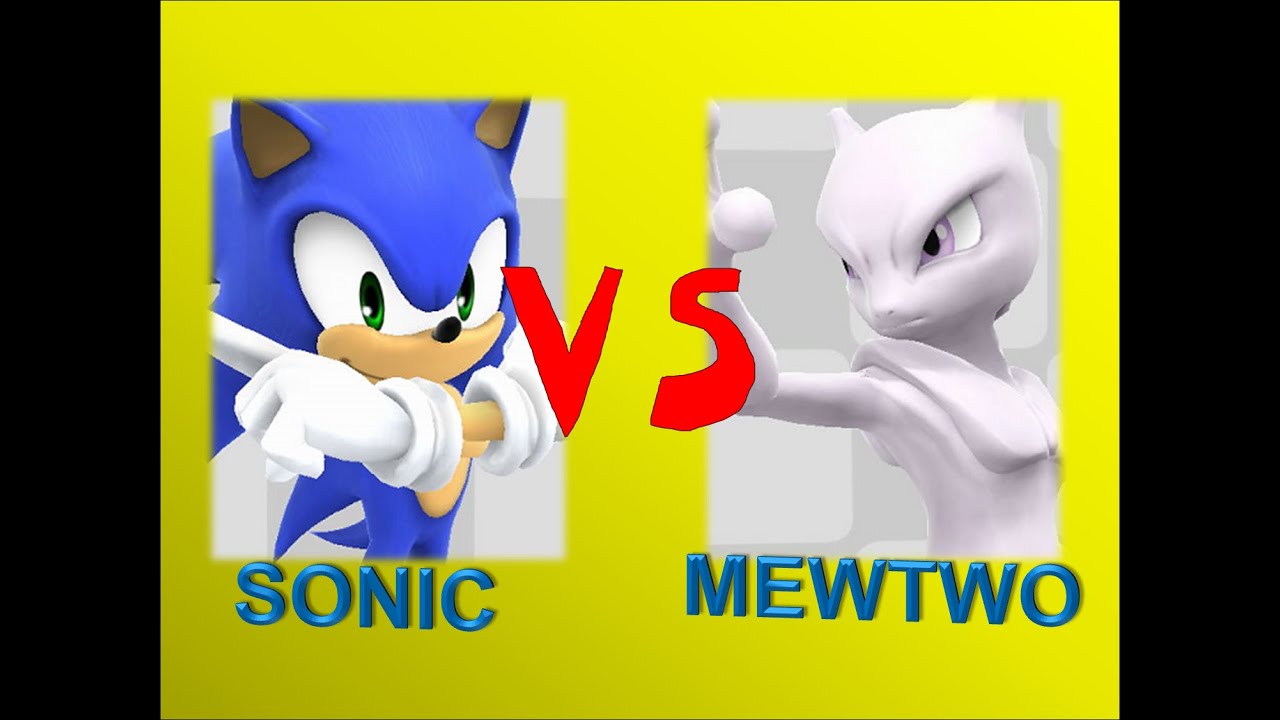 SSB Wii U - Sonic vs Mewtwo - YouTube
