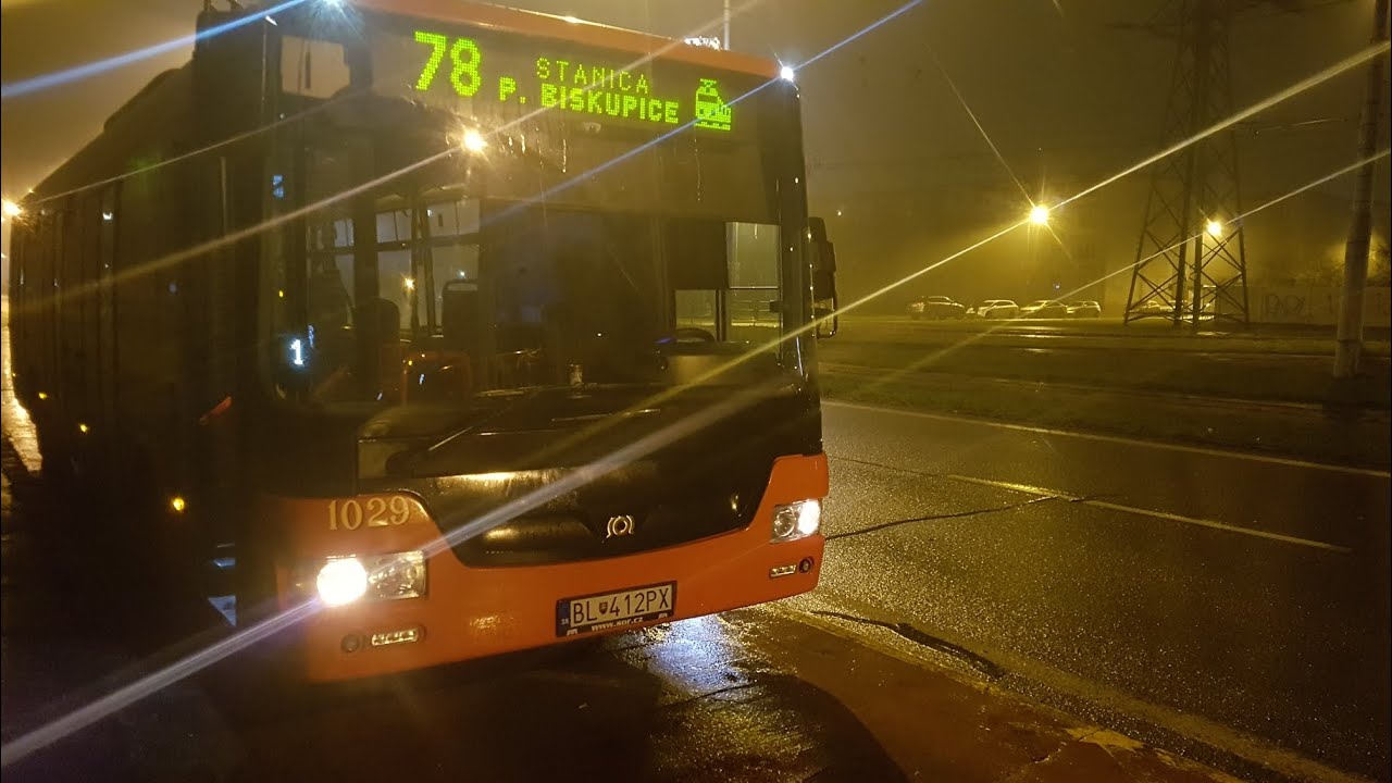 MHD BA LINKA 78 - ASTRONOMICKA - STANICA P. BISKUPICE - YouTube