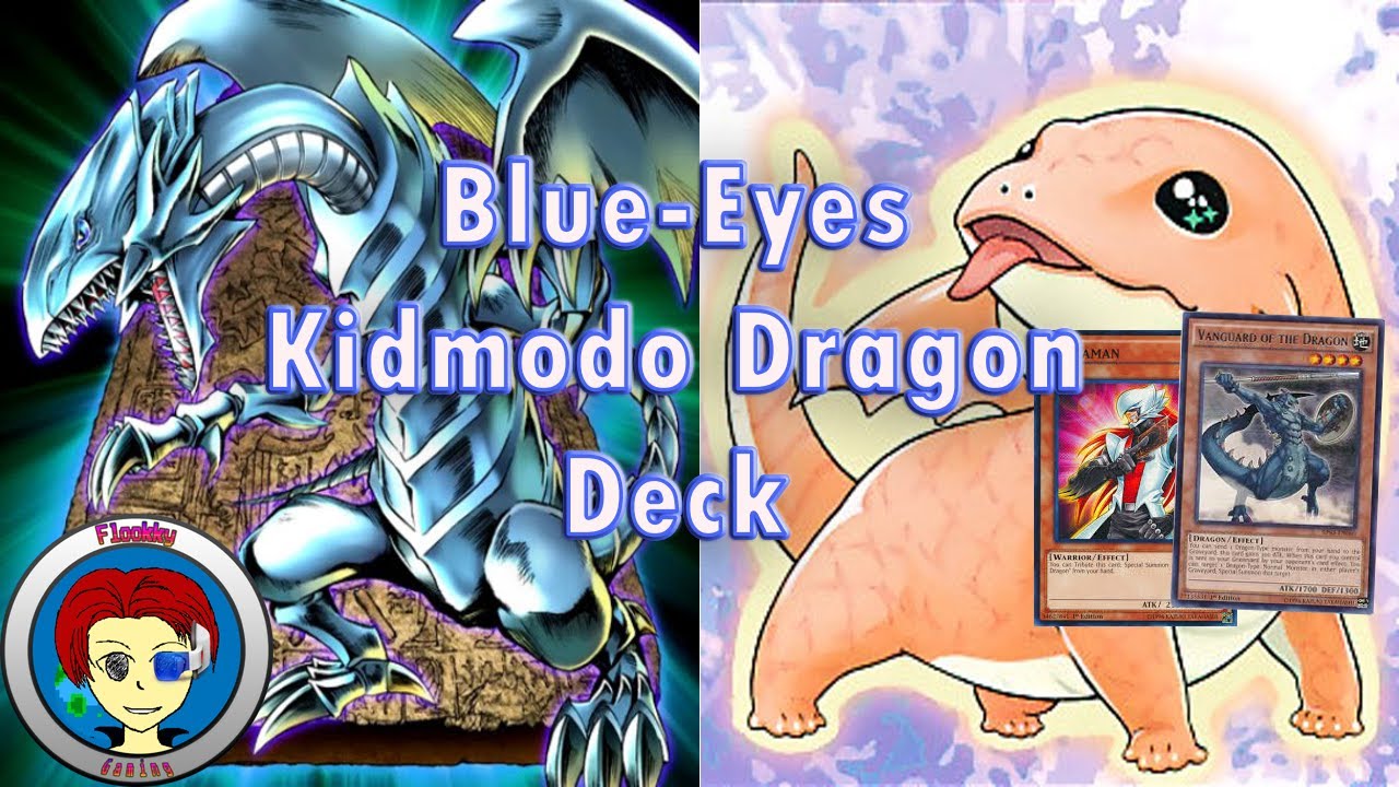 Yugioh Duel links Blue-eyes Kidmodo Dragon deck มังกรจิ้งเหลน - YouTube
