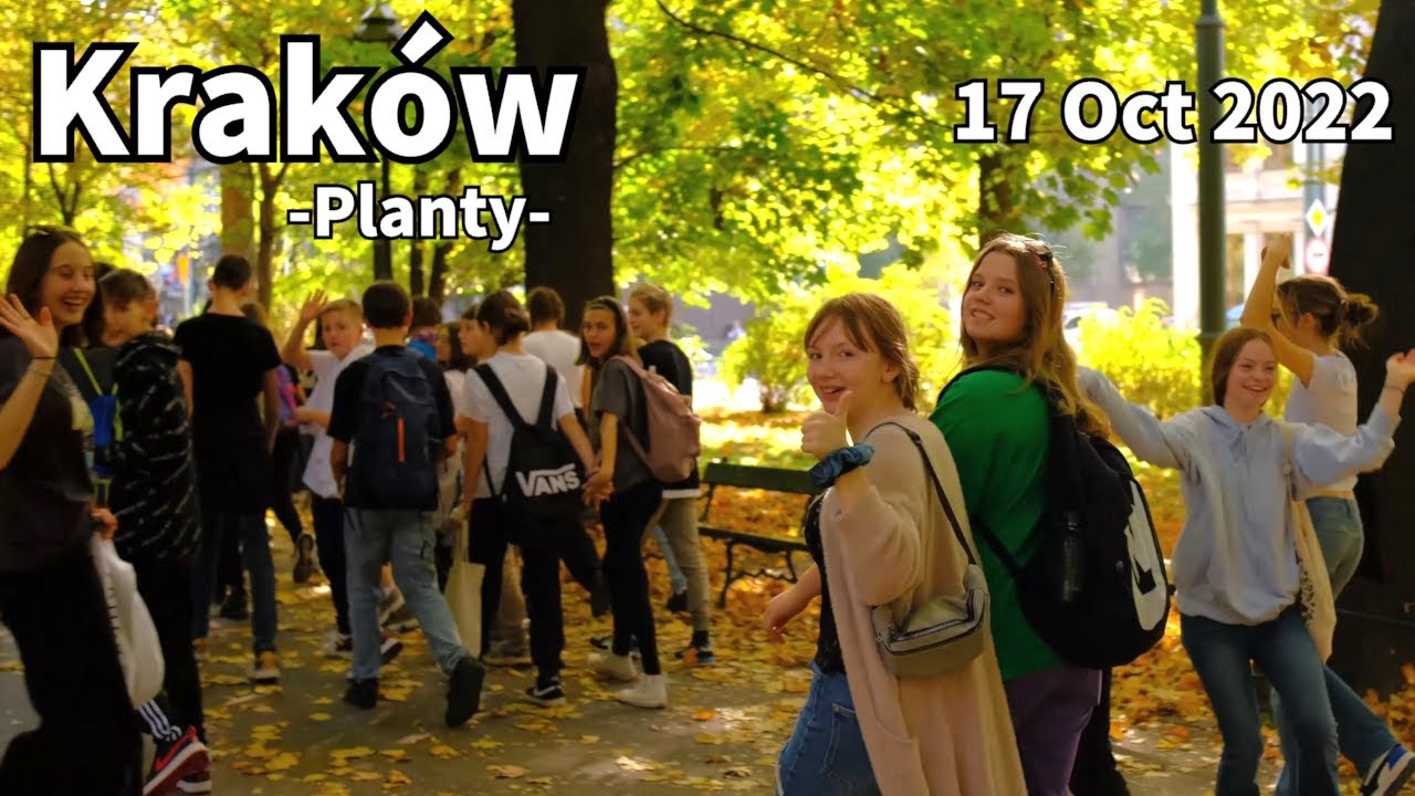 Autumn Walk Kraków Planty around Old Town in Poland - October 2022 ...