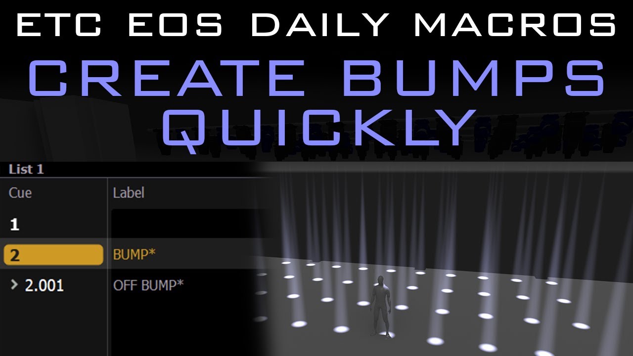 ETC Eos Family Daily Macros - Create Bumps/Pops Quickly - YouTube