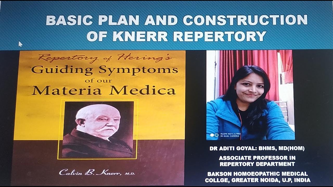 Basic Plan and Construction of knerr Repertory (Concordance Repertory ...