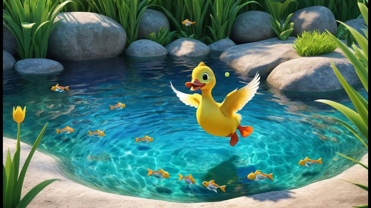 Quacky Ducks and Swishy Fish | Fun Pond Song for Kids | Animal Rhyme ...