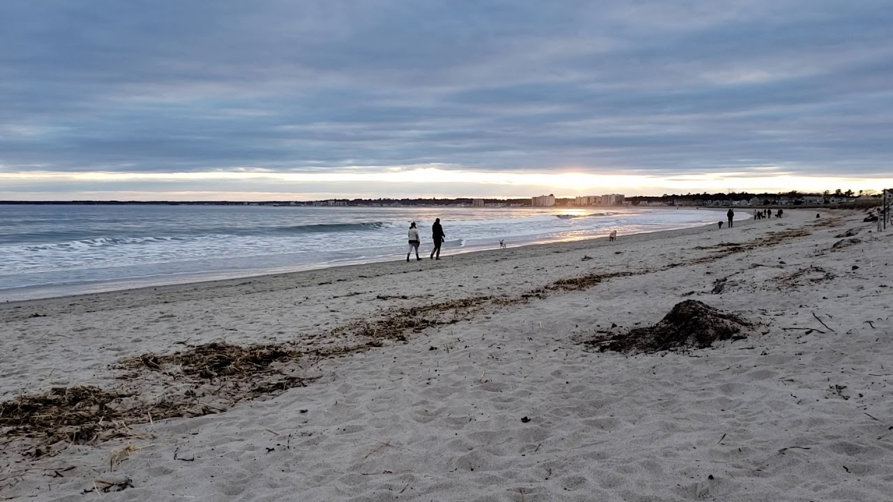 Pine Point Beach, Maine Sunday Feb 2, 2020 sunset - YouTube