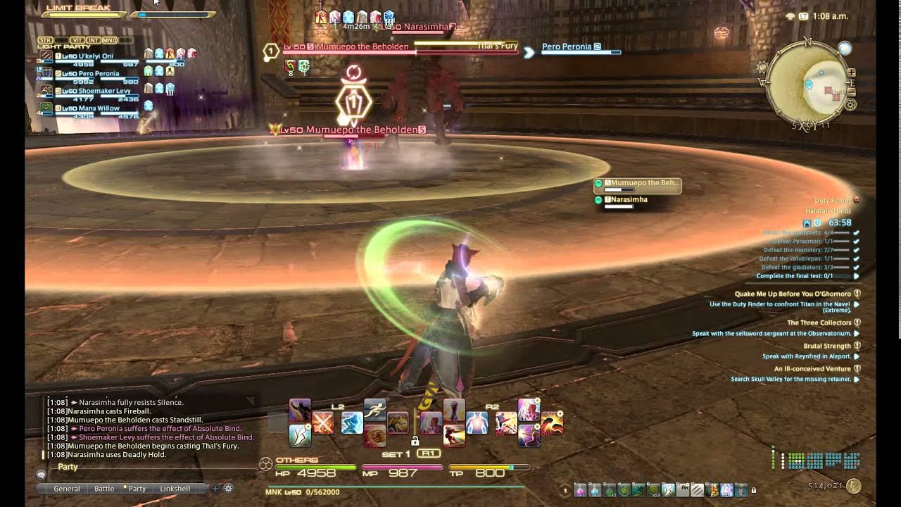 Final Fantasy XIV Halatali (Hard mode) Final Boss - Narashima & Mumuepo ...