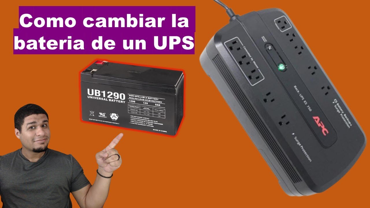 Como cambiar la bateria de UPS - APC 750 - APC 550 - YouTube