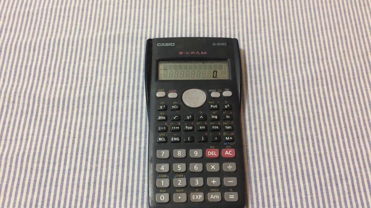 HOW TO RESET YOUR CASIO CALCULATOR VERY EASY casio Fx 82MS YouTube