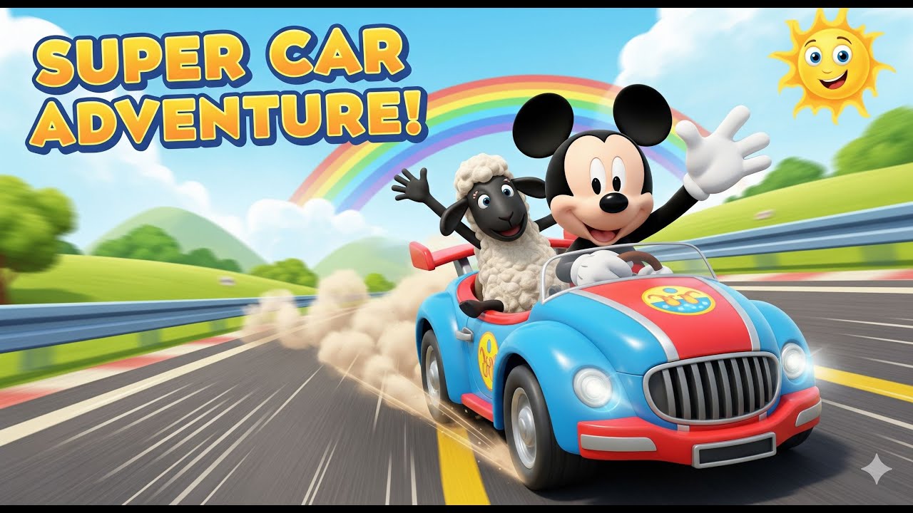 “Mickey Mouse & Baa Baa Black Sheep 🚗 Super Car Adventure | 31 Min Kids ...