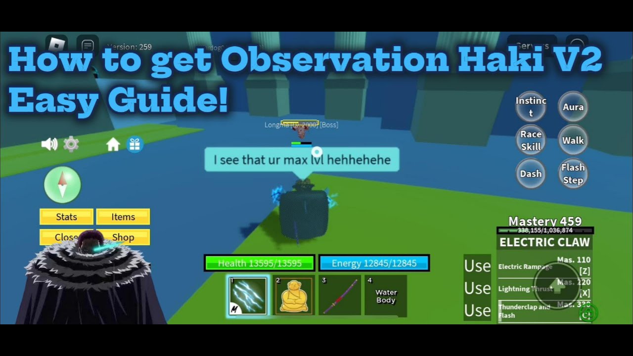 How to get observation haki v2 in Blox Fruits. Easy guide! - YouTube