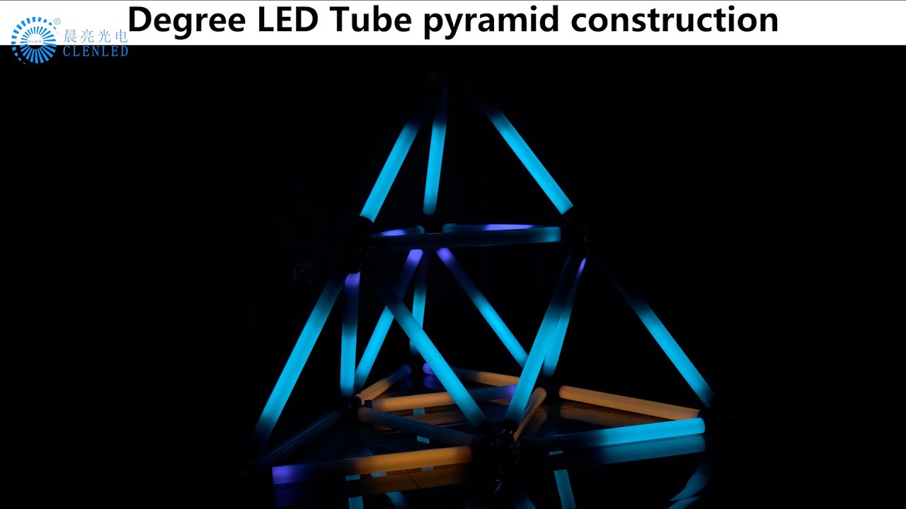 Degree LED Tube pyramid construction - YouTube