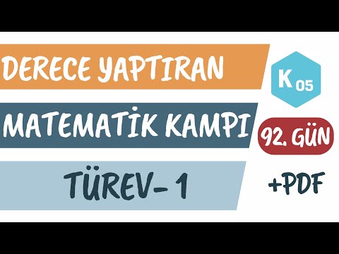 92. Gün | Türev - 1 | Türev - Süreklilik İlişkisi | K05 | 2024 AYT Matematik Kampı