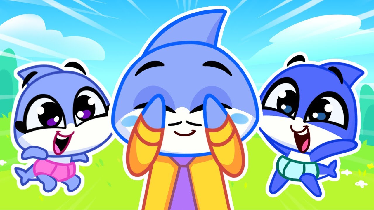 Hide and Seek 🫣 Peek A Boo with Dad 😜 | Fun Kids Cartoons by Sharky and ...