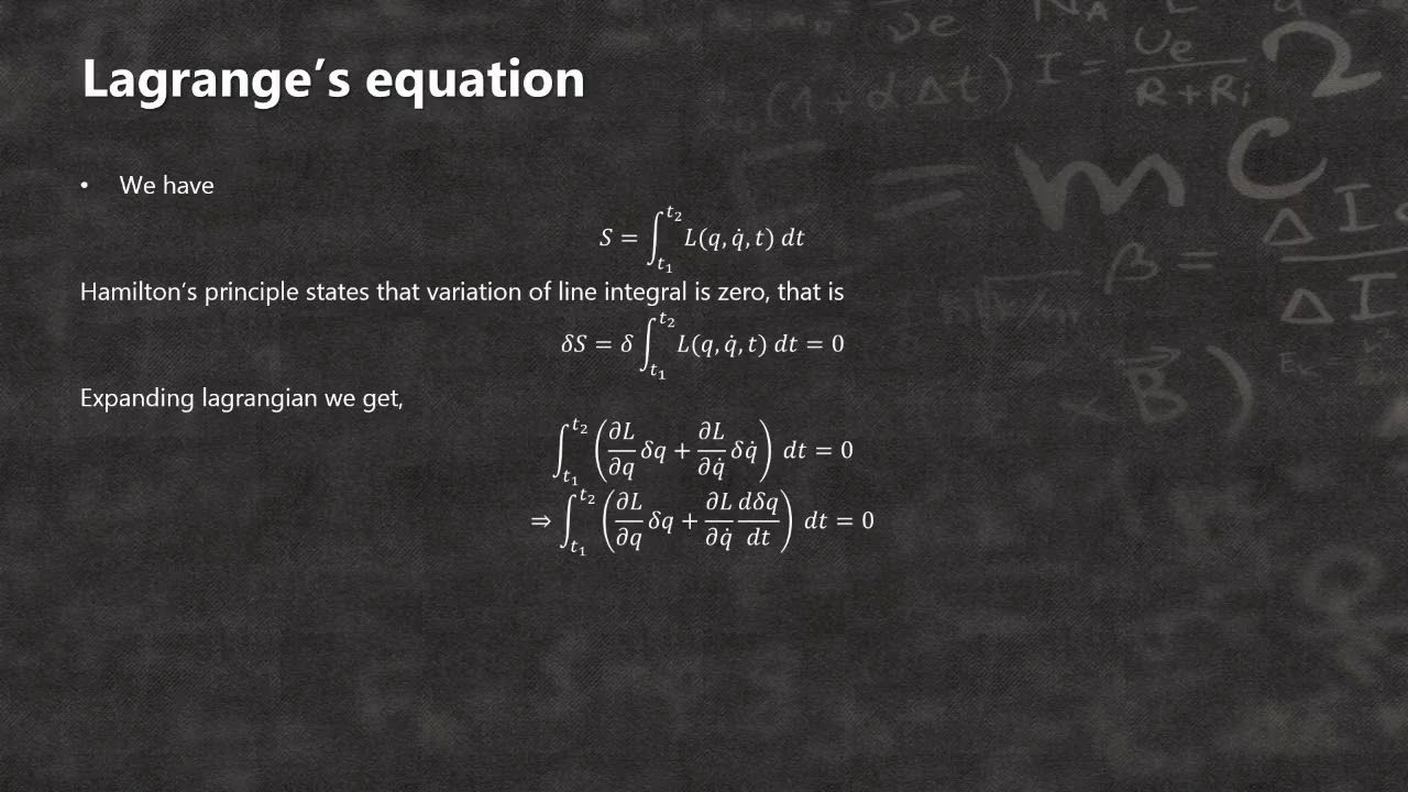 Hamilton's Principle - YouTube