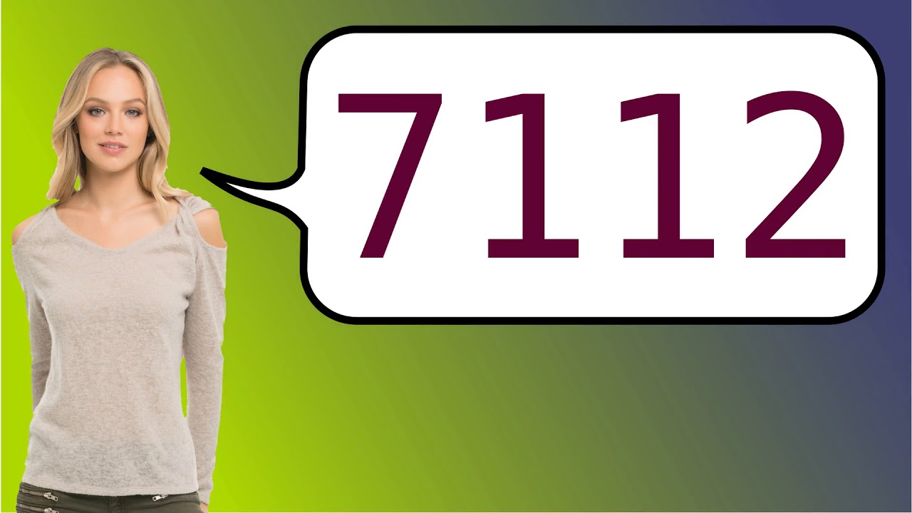 How to say '7112' in French? - YouTube