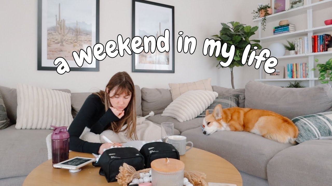 A cozy weekend alone in my life vlog - crafts, home projects, food and ...