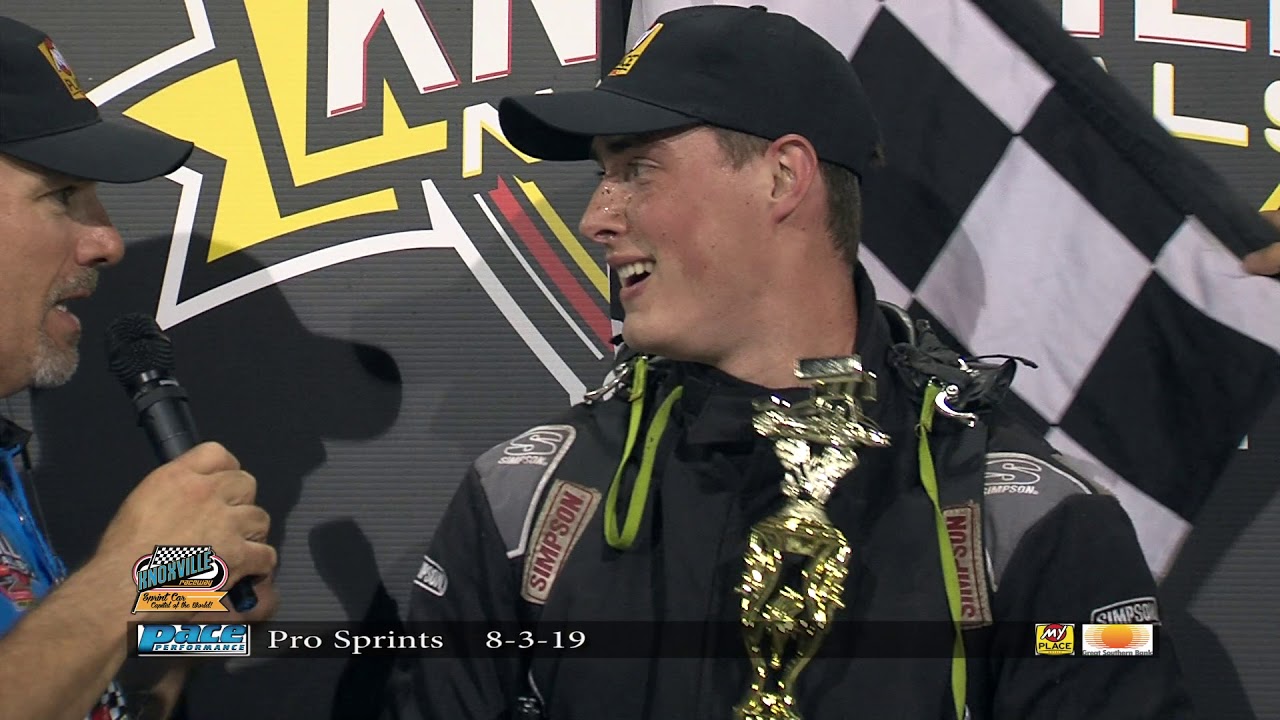 Knoxville Raceway Pro Sprints Victory Lane with Evan Epperson - August ...