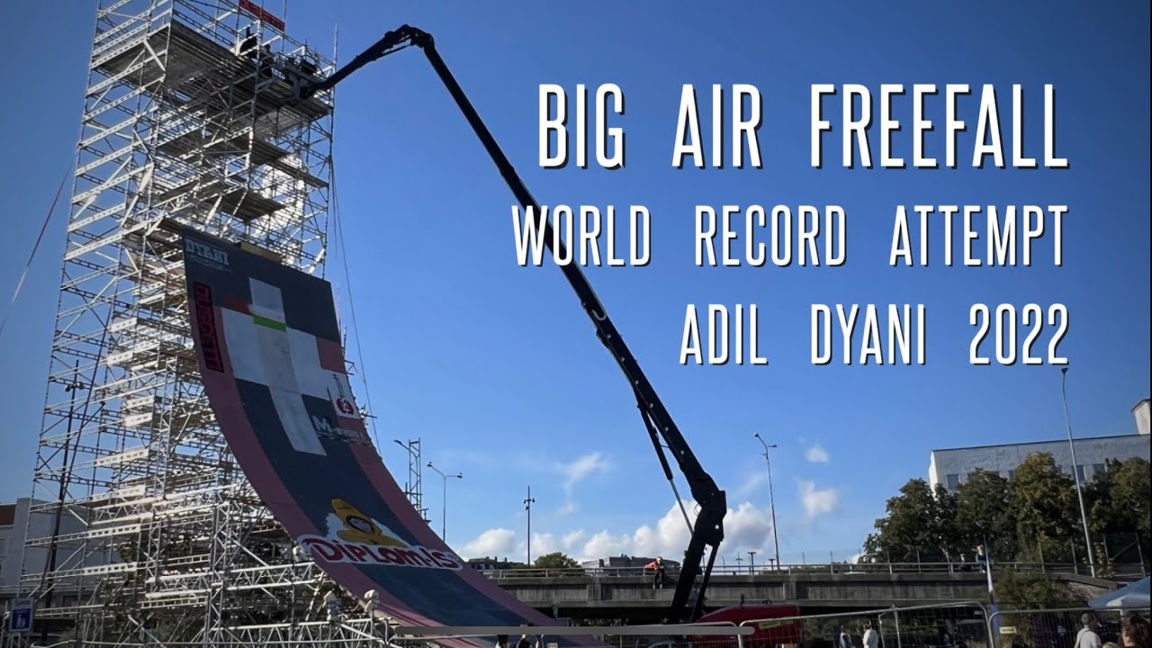 Big Air Freefall - Skateboard World Record Attempt 2022 - Adil Dyani ...