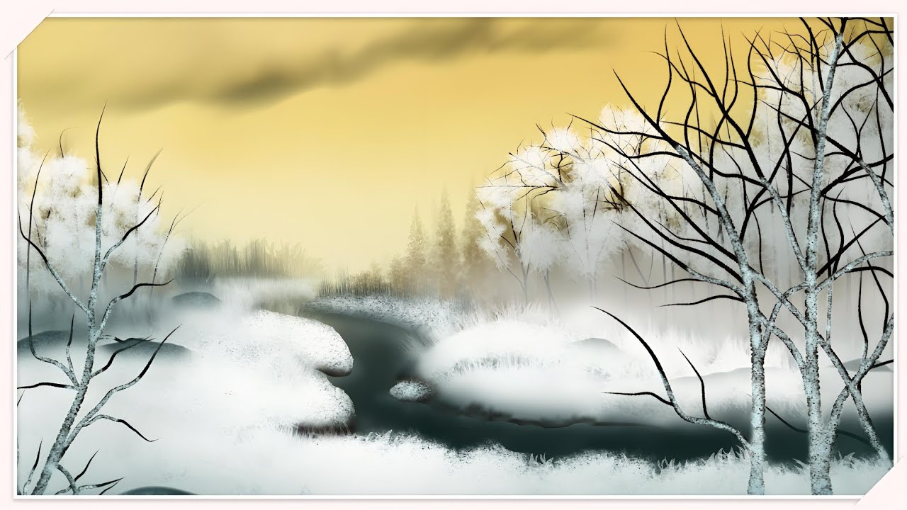 Winter Landscape IbisPaint - Snowy Scenery - YouTube