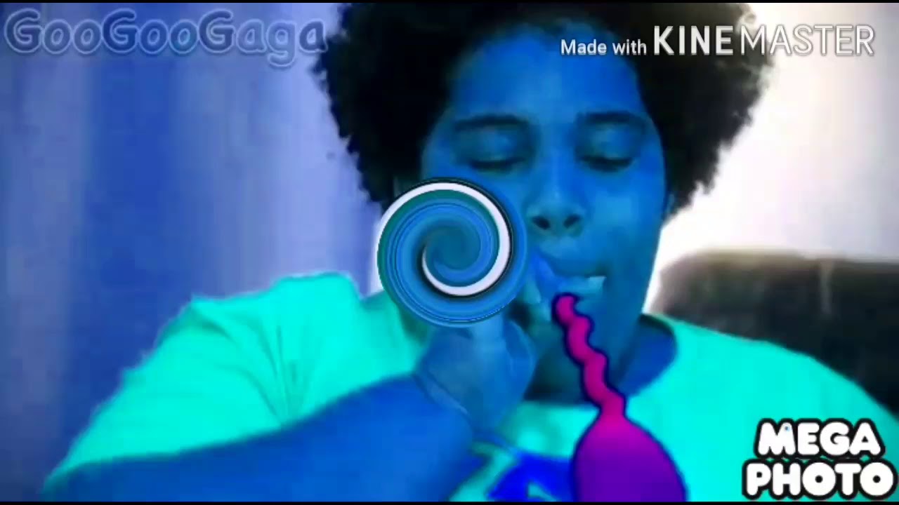 Goo goo mon green face balloon pop in lond ear bleep - YouTube