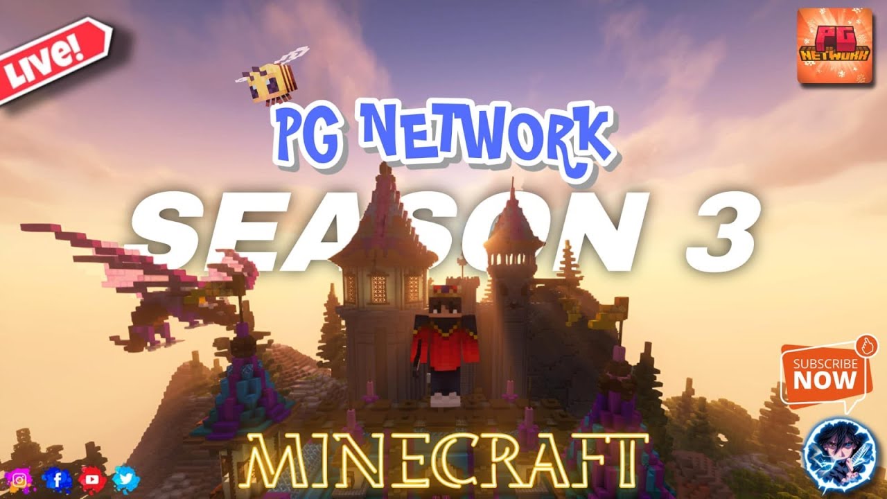 | Join me in PG NETWORK Season-3 #public smp👻[Way to 500 Subs] | #live ...