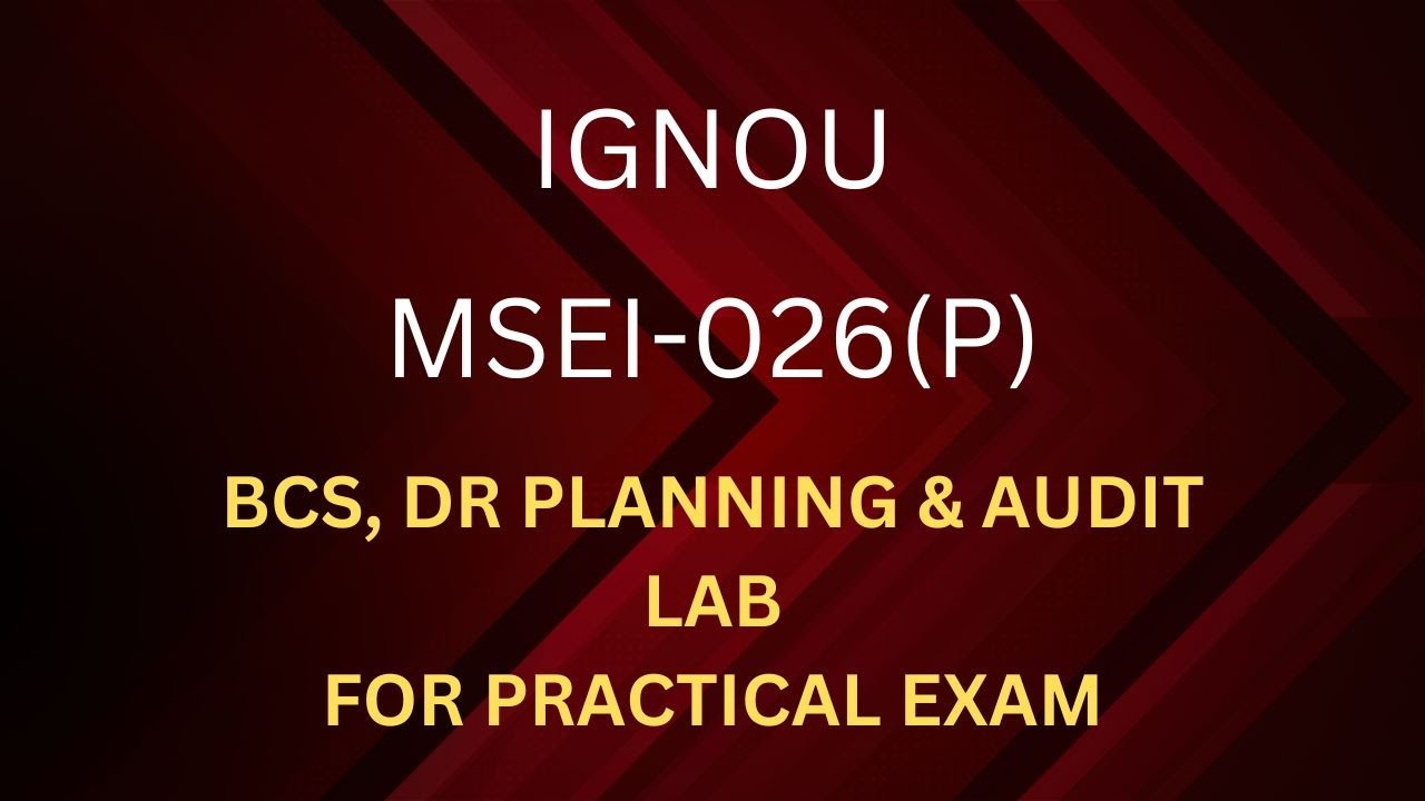 IGNOU MSEI-026(P) #ignousolvedassignment #ignou #ignouuniversity #PGDIS #MSCIS - YouTube