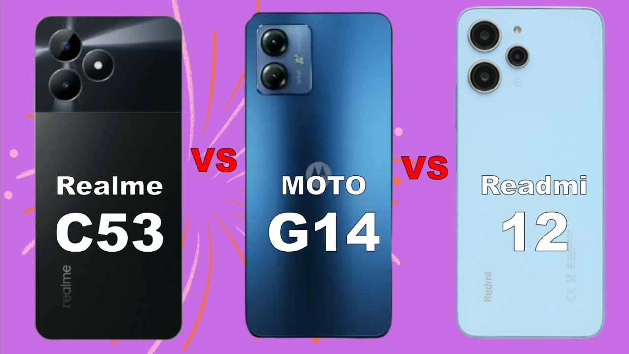 Redmi 12 vs Realme C53 vs Moto G14 Full Comparison|| - YouTube