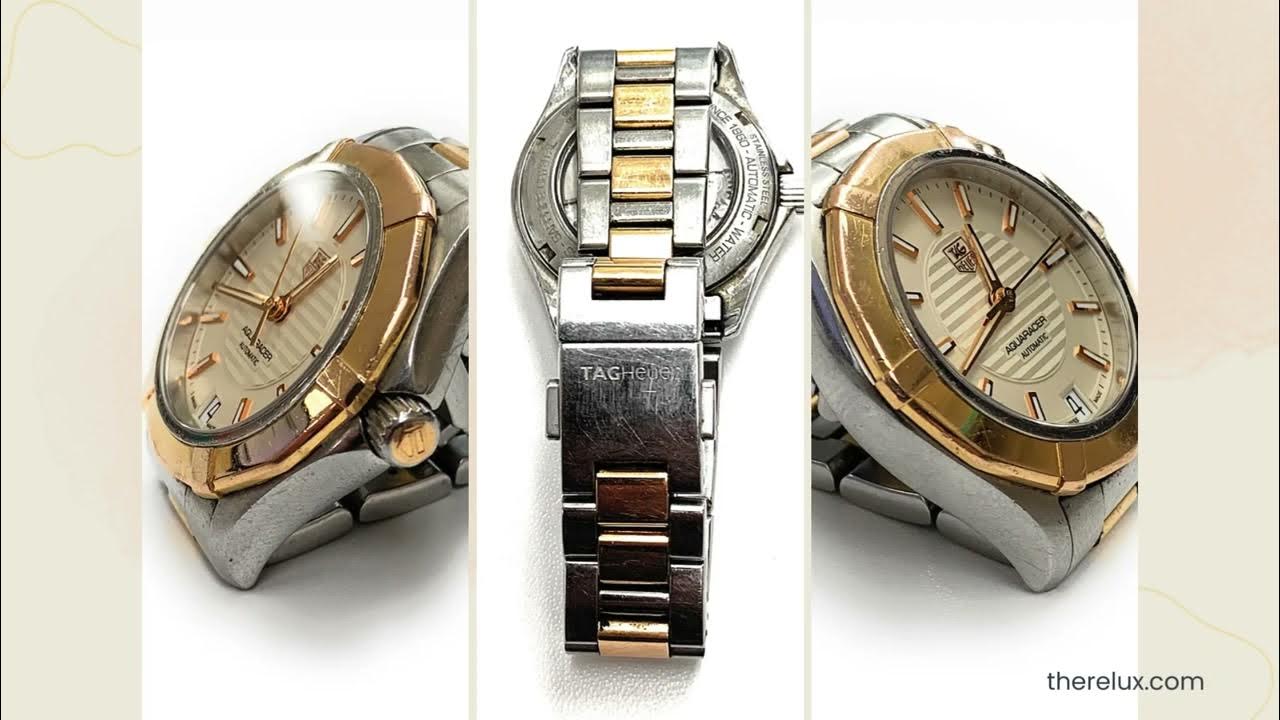 TAG Heuer Aquaracer Womens Automatic 18k Rose Gold WAP2350.BD0838 Watch | The Relux - YouTube