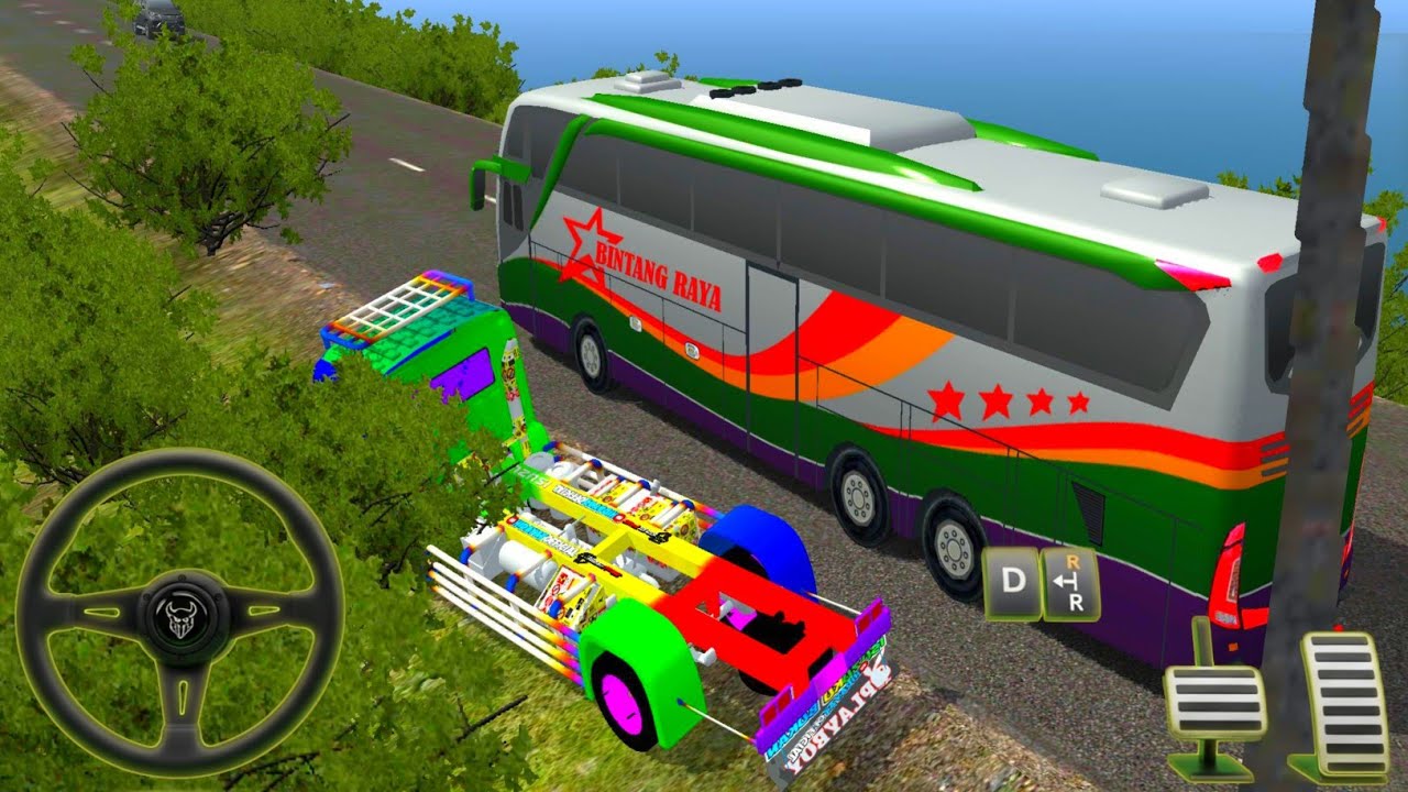 🔴 Small Cargo Truck on Extreme Uphill Road | Bus Simulator Indonesia ...