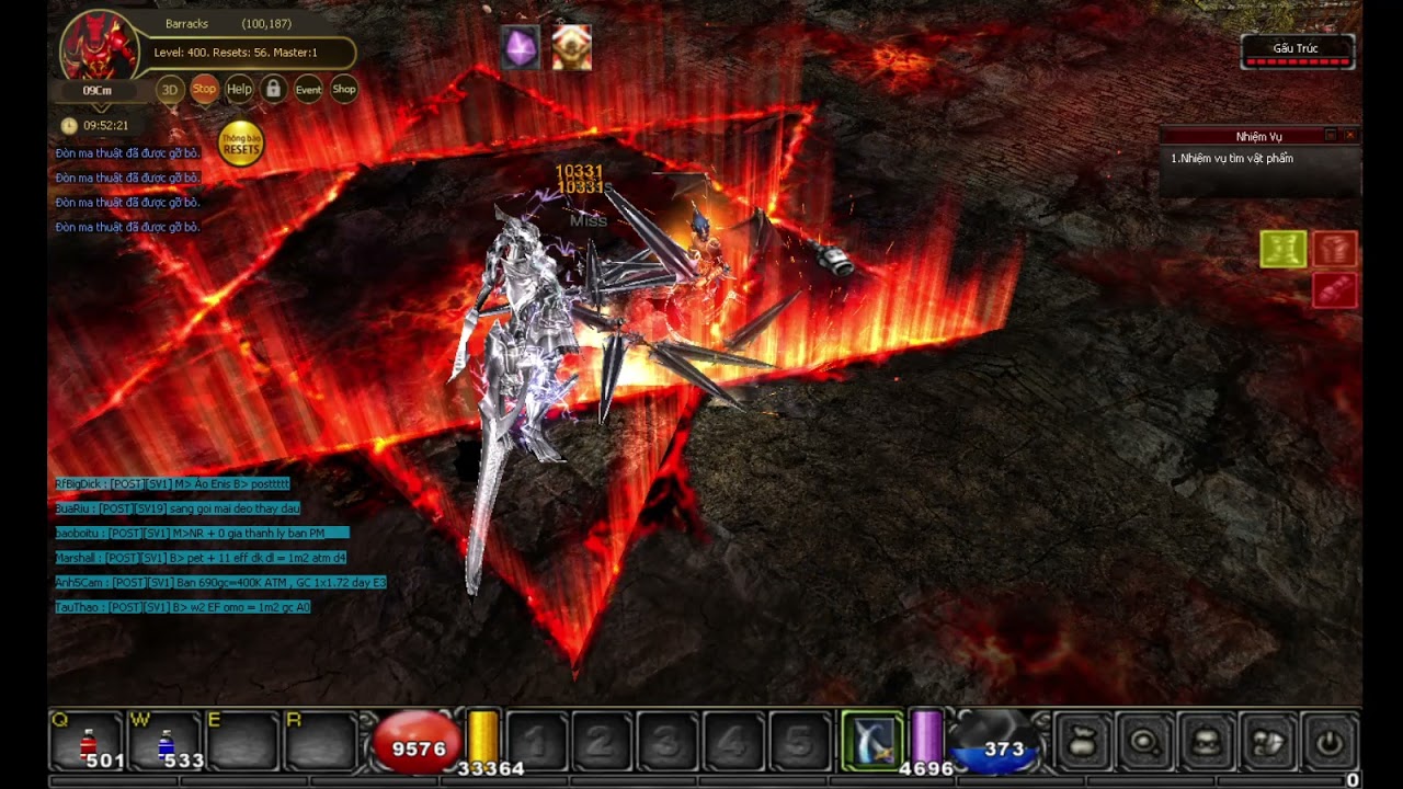 Làm nhiệm vụ master 3 lv400, tiêu diệt Dark Elf Mu online - YouTube