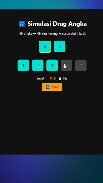 Kode Game Drag Angka html css js - YouTube