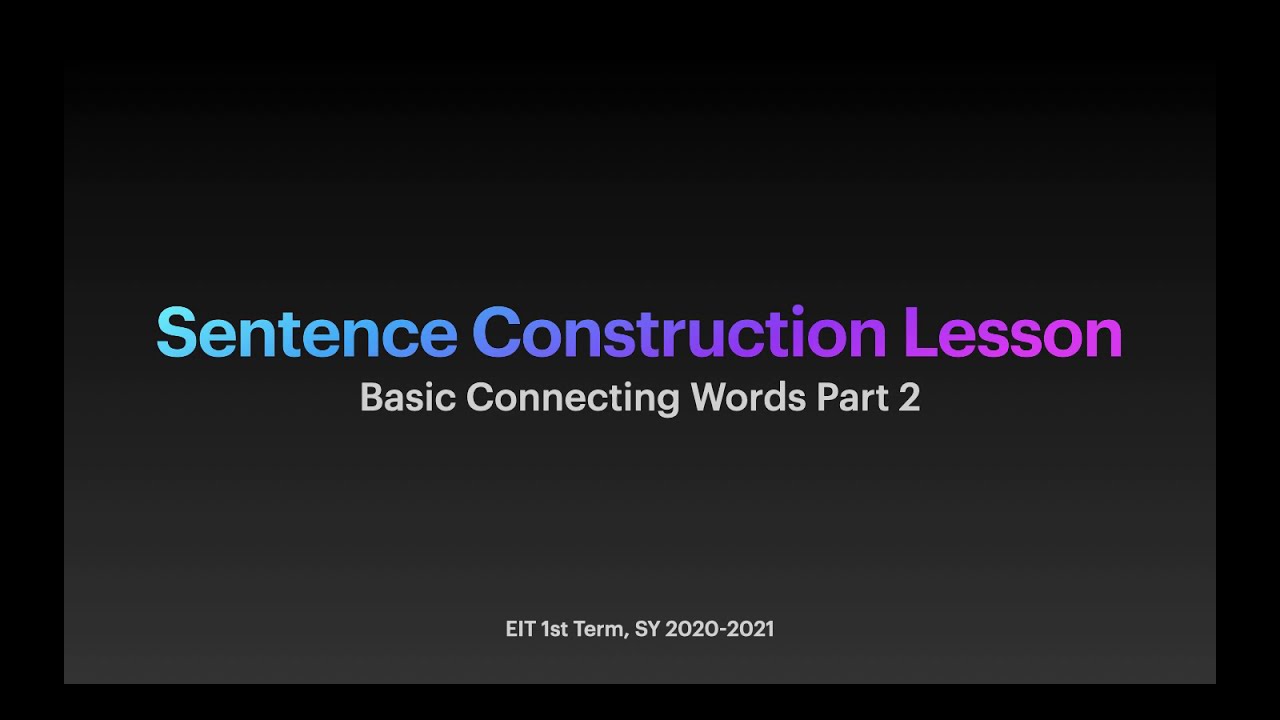 Connecting Words part 2 (for Writing) - YouTube