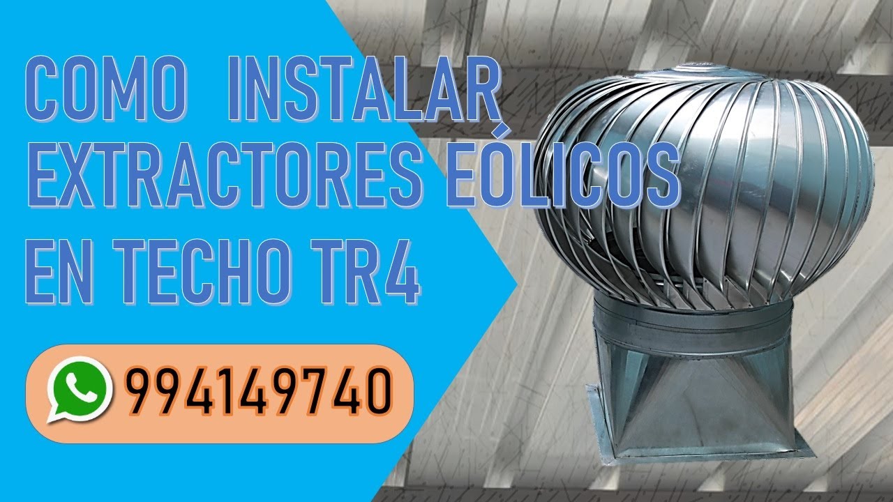 instalación de extractores de aire eólico para techo TR4 - YouTube