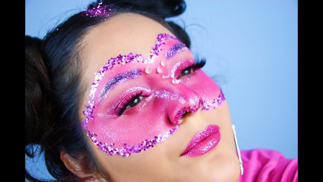 DIY Masquerade Makeup mask - YouTube