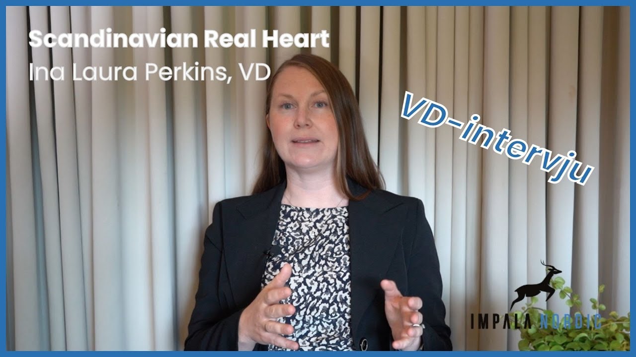 Ina Laura Perkins, VD för Scandinavian Real Heart, intervjuas av Impala ...