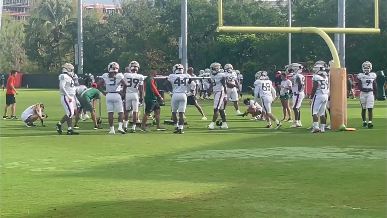 Miami Hurricanes Dl Pad Level Drills March 30 Youtube