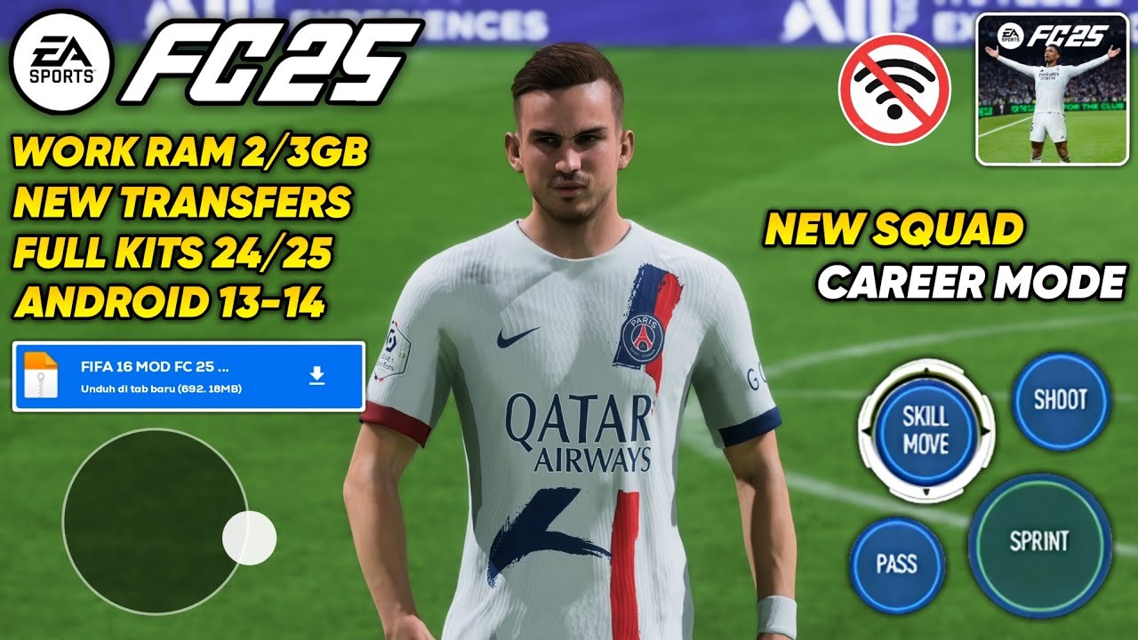 FIFA 16 MOD 25 ANDROID OFFLINE CAREER MODE & FULL TOURNAMENT | FIFA 16 ...