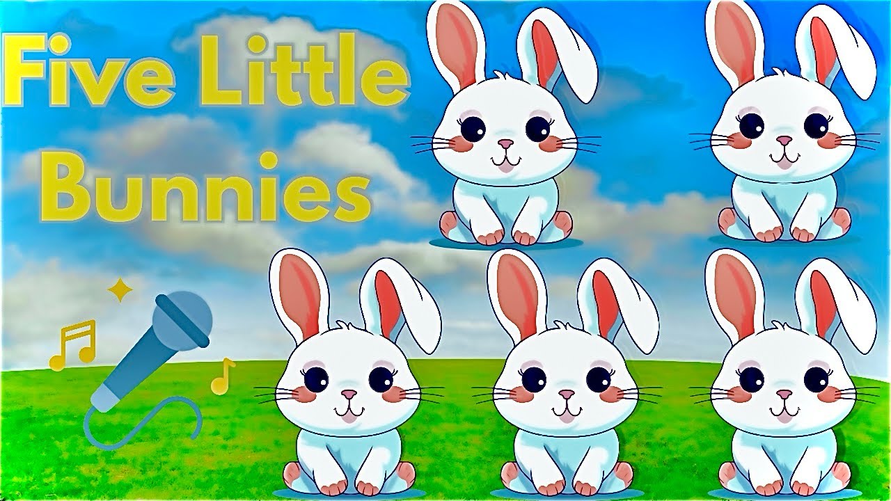 Five Little Bunnies Counting Song Nursery Rhymes - YouTube